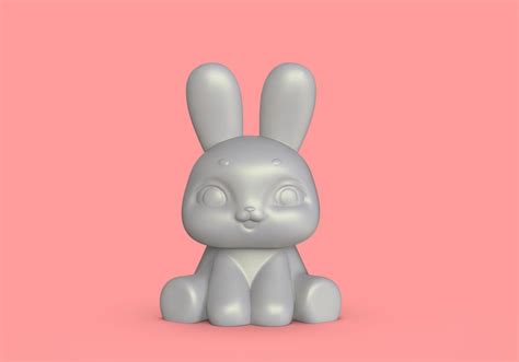 Lowpoly坐姿兔3d打印模型lowpoly坐姿兔3d打印模型stl下载卡通3d打印模型 Enjoying3d打印模型网
