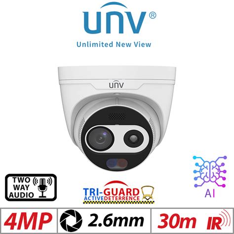 Uniview MP Thermal Optical Network Camera Dual Spectrum Mm White TIC SA F F AC