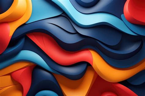 Premium Ai Image Abstract Design With Overlapping Forms Generative Ai