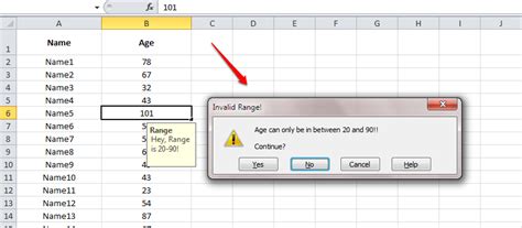 How To Set A Minimum And Maximum Value In Excel Column