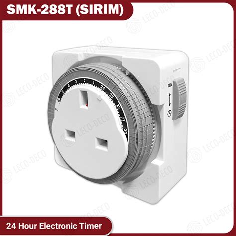 Sirim Timer Switch Socket 24 Hours Analog Programme Programmable 3 Pin Plug Digital Programmable