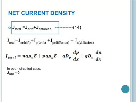 Basics Of Semiconductor Current Equation Continuity Equation Injected Minority Carrier Pptx
