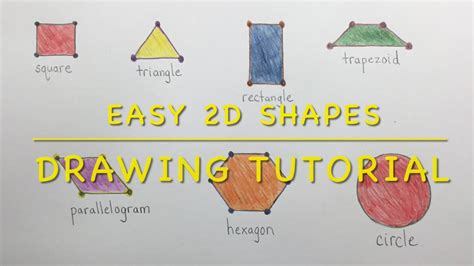 Easy 2d Shapes Drawing Tutorial Updated No Talking…only Visuals 🙂🎨👍🏻 Youtube