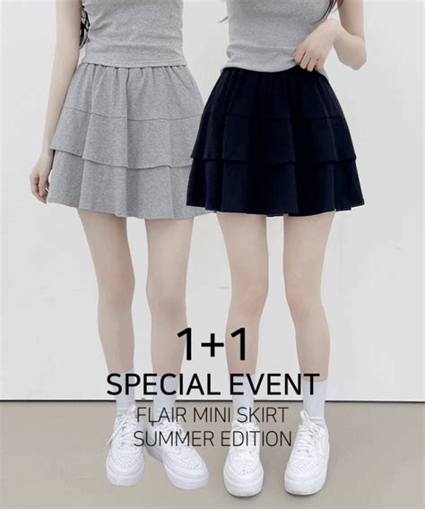 11할인 핏보장속바지o 💞롱다리 허리잘록 플레어 캉캉 미니 스커트 베이직 데일리 골반핏 허리밴딩 치마 대학생 축제 심플 에이블리