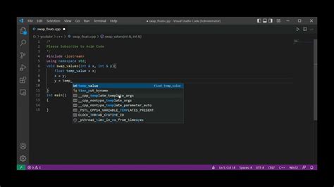 Swap Floats In C Youtube