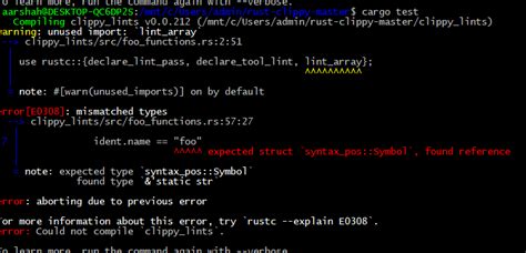 Error During Writing New Lint For Clippy Help The Rust Programming Language Forum