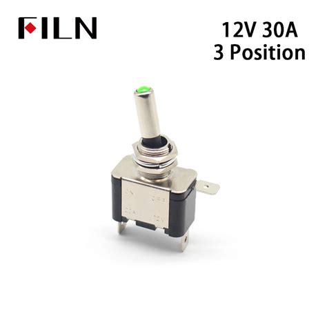 12v 3 Position Toggle Switch Red Yellow Green White Bule Led Car
