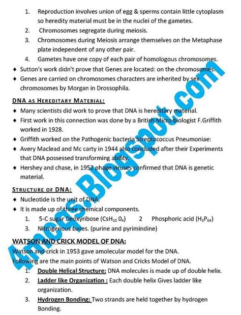 4 MCQ S Chapter 6 CHROMOSOMES DNA Chapter Summary