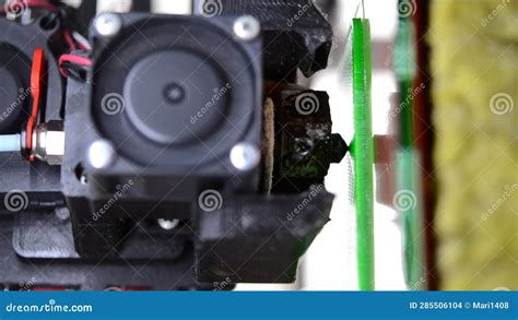 3d Printer Printing Prototype Molten Plastic Process Of Creating Model Vertical Stock Footage
