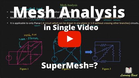 Mesh Analysis In Detail With Supermesh Youtube