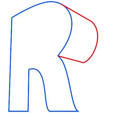 How To Draw R Letter Art Craft