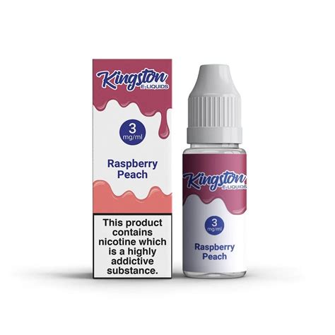 Raspberry Peach 10ml E Liquid 50 50 Kingston Pack Of 10 Uk Vape Store E Cig Clouds
