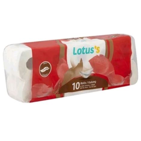 Lotus Toilet Roll Tissuetisu Tandas Gulung 3ply 200 Sheets X 10 Lotus Toilet Roll Tissuetisu Tandas Gulung 3ply 200 Sheets X 10