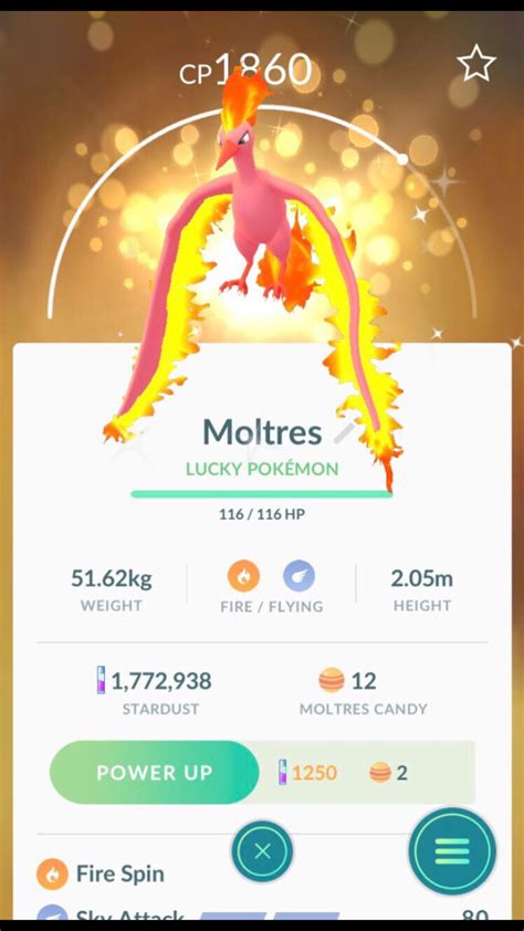Moltres Shiny And Lucky 96 Iv