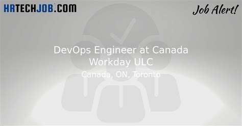 Hr Tech Feed On Linkedin Devops Engineer At Canada Workday Ulc