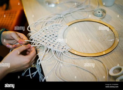 Making Macrame Handmade Lovers Stock Photo Alamy