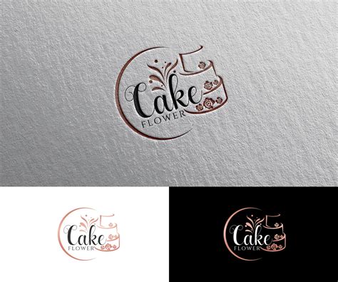 Cakeflower Logo Design Wedding Cake And Floral Design Business 44