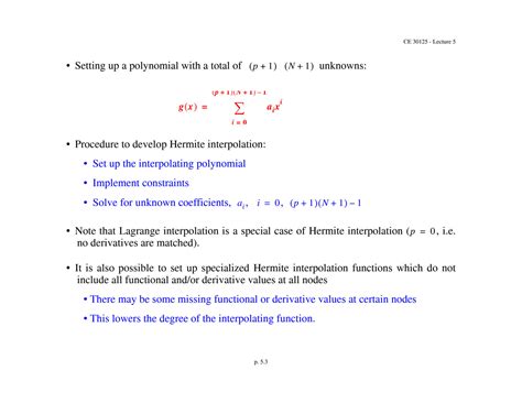Solution Hermite Interpolation Formula Presentation For Students