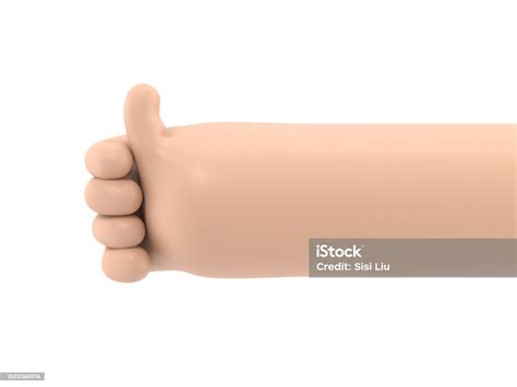 만화 제스처 아이콘 모형입니다 사업가 손은 흰색 배경에 엄지 손가락 3d 렌더링을 보여줍니다 입체 이미지에 대한 스톡 사진 및 기타 이미지 Istock