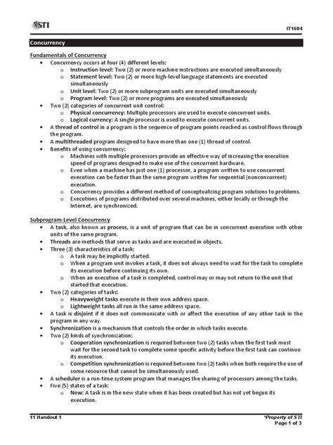 fundamentals of concurrency pdf message passing operating system technology