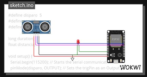 Ultrasonidoarz Wokwi Esp32 Stm32 Arduino Simulator