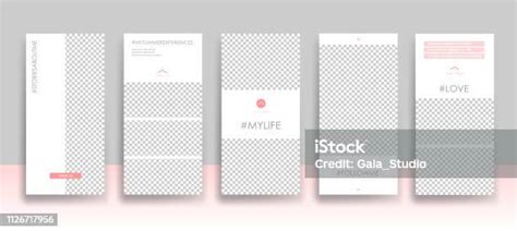 창조적인 보편적인 편집 가능한 이야기 서식 파일의 최신 유행 스타일에서 생활 코랄 색상으로 소셜 미디어 프로 모션에 대 한 투명 한 배경을 설정 합니다 0명에 대한 스톡