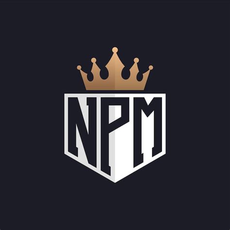 Premium Vector Luxury Npm Logo With Crown Elegant Initials Npm Letter Logo For Exclusive