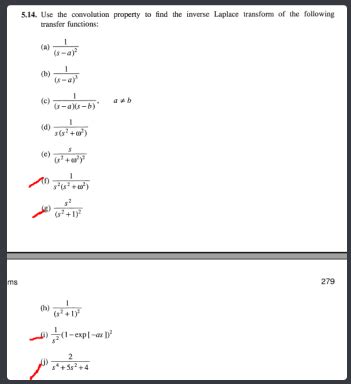 Solved 5 14 Use The Convolution Property To Find The Chegg Com
