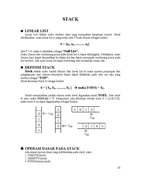 Stack 1 Struktur Data Pop Push Push Dan Pop Pascal Pdf