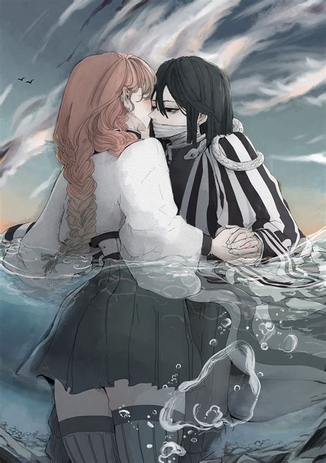 Kanroji Mitsuri And Iguro Obanai Kimetsu No Yaiba Drawn By Comeback Fleet Danbooru