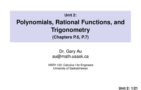 Math123 02 Maths Notes Unit 2 Polynomials Rational Functions And Trigonometry Chapters P