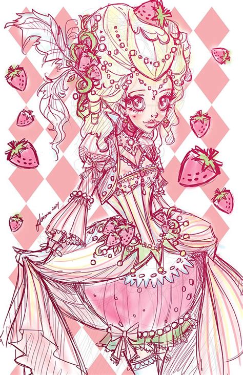 Strawberries And Cream Sketch By Noflutter