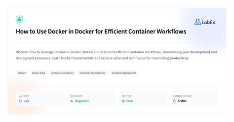 How To Use Docker In Docker For Efficient Container Workflows Labex How To Use Docker In Docker For Efficient Container Workflows Labex