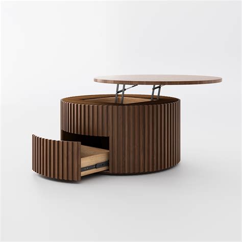 Lifting Top Round Coffee Table Povison