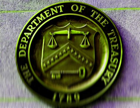 Department Of Treasury Seal Green
