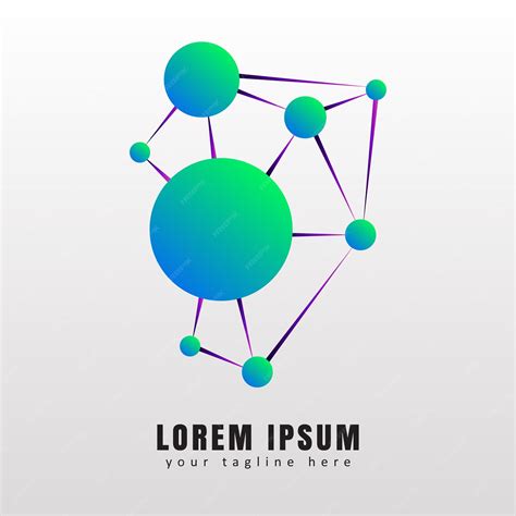 Premium Vector Network Vector Illustration With Interlocking Round Design