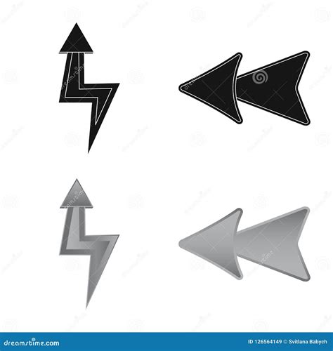 Vector Illustration Of Element And Arrow Icon Set Of Element And Direction Stock Vector