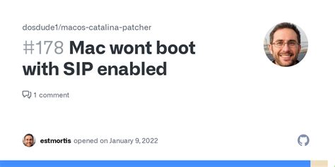 Mac Wont Boot With Sip Enabled · Issue 178 · Dosdude1macos Catalina