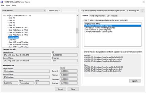 Rainmeter Displaying Cpu Temp From Hwinfo Boundserg