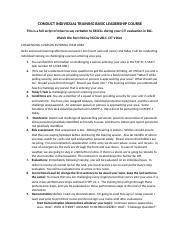 BLC CIT Class Overview Docx SPC Stewart Thomas H RN Individual Training COM