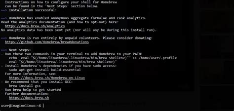 How To Install And Use Macoss Homebrew Package Manager On Linux Imaginelinux
