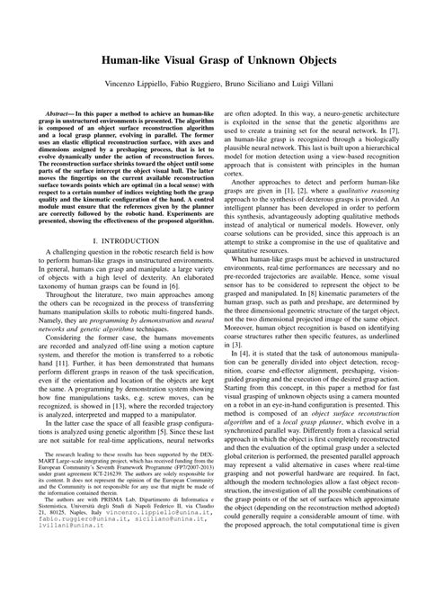 pdf human like visual grasp of unknown objects