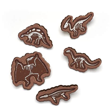 ᐉ Набір значків Lex Altern Останки динозаврів палеонтологія з дерева 5 шт • Краща ціна в Києві