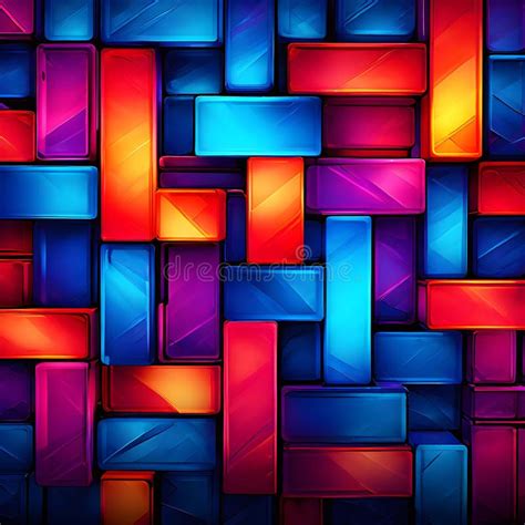 Abstract Background Composed Of Overlapping Rectangles In Various Monochromatic Shades Stock