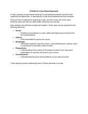 Developing Reflective Problem Solving Skills Through Case Based Course Hero
