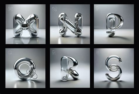 Chrome Typography Behance
