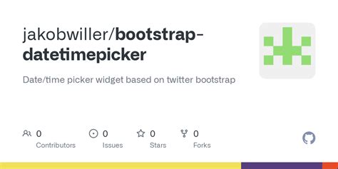 Github Jakobwillerbootstrap Datetimepicker Datetime Picker Widget