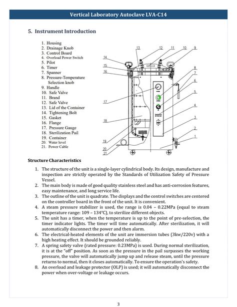 Vertical Laboratory Autoclave Lva C14 Operating Manual Labtron