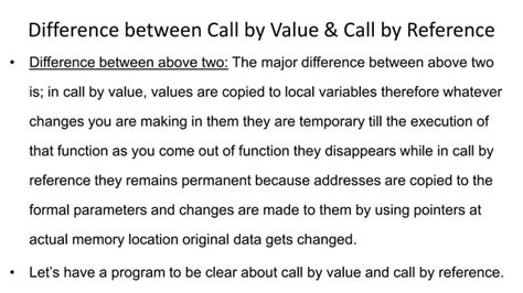 Pointers Lesson 5 Double Pointer Call By Value Callbyreference Ppt
