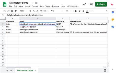 Add Multiple Recipients Mailmeteor Support